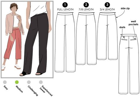 Natasha Woven Pant Sewing Pattern Casual Patterns Style Arc