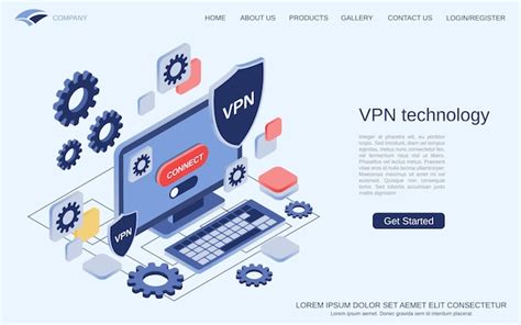 Premium Vector Vpn Technology Modern 3d Isometric Vector Concept Illustration