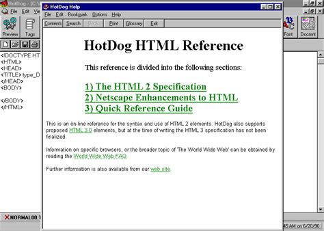 Hotdog 10 In 1995 Web Design Museum