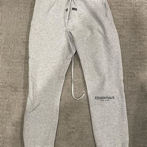 Essentials Mens Grey Joggers Tracksuits Depop
