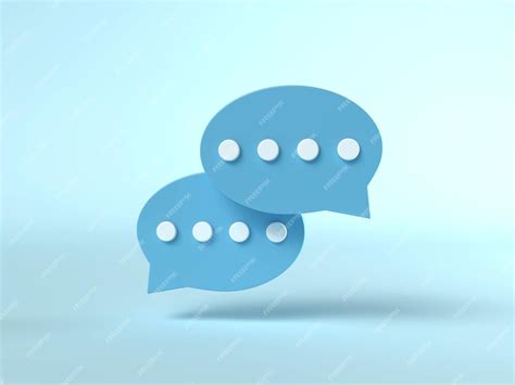 Premium Photo Two Nested Bubble Chat Symbols3d Render