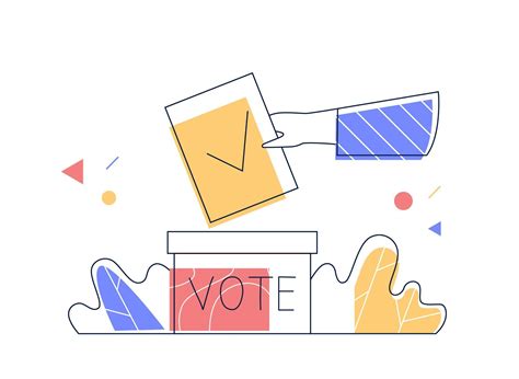 Concept Of Election Voting Democracy Hand Of Voter Throwing Paper