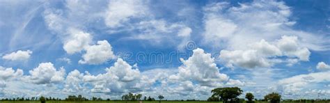 Panorama Photos Nature Sky Background Daytime Sky With Clouds Stock
