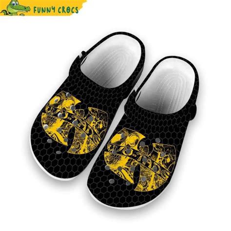 Elevate Your Style With Killa Bees Logo Gold Wu Tang Crocs Shop Now