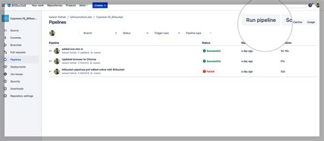 cypress integration with bitbucket e2e testing with bitbucket