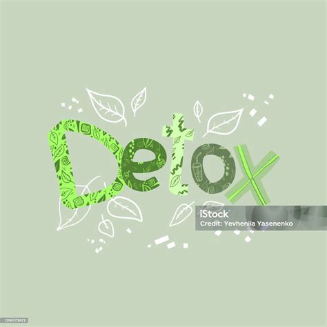 낙서 스타일로 그려진 해독 문자 흰색 배경에 작은 세부 사항이있는 로고 디자인 디톡스에 대한 스톡 벡터 아트 및 기타 이미지 디톡스 그리기 낙서 드로잉 Istock