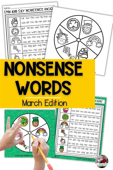 Nonsense Word Games Activities March Cvc Word Practice St Patricks