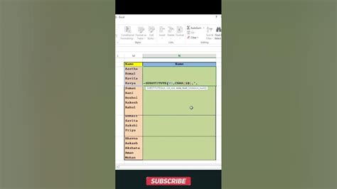 Substitute Formula In Excel ।shorts Computertipstrickshindi Youtube