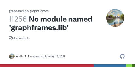 no module named graphframes lib · issue 256 · graphframes graphframes · github