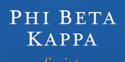 Phi Beta Kappa Arts And Sciences