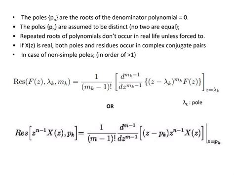 convolution and residue method in inverse z transform pptx