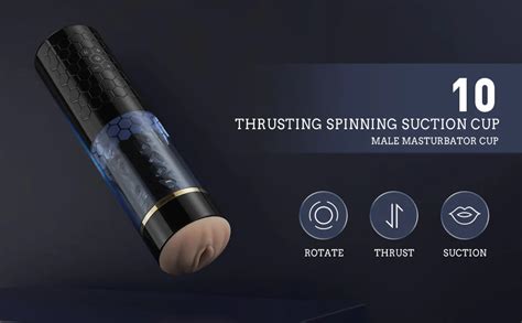Thrusting Spinning Suction Cup Masturbation Cup DepthSex