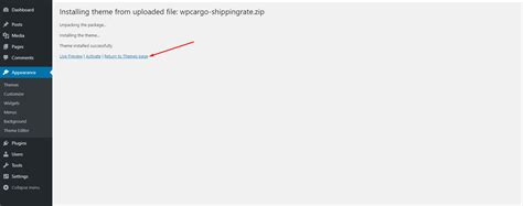 wpcargo shipping rate theme installation wpcargo