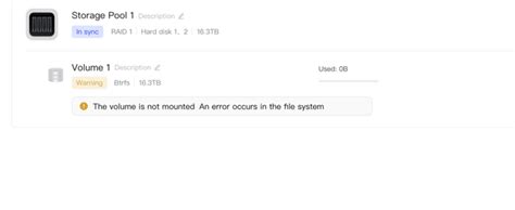 volume issue btrfs vs ext4 r ugreennasync