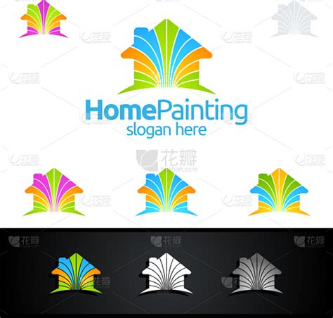 品牌名称 住房 商务 现代 建筑业 涂料 窗户 屋顶 设计 作画