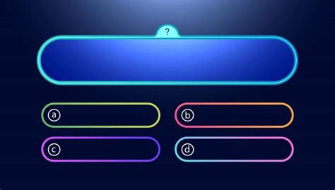 vector question and answers template neon style sjablonen neon stijl