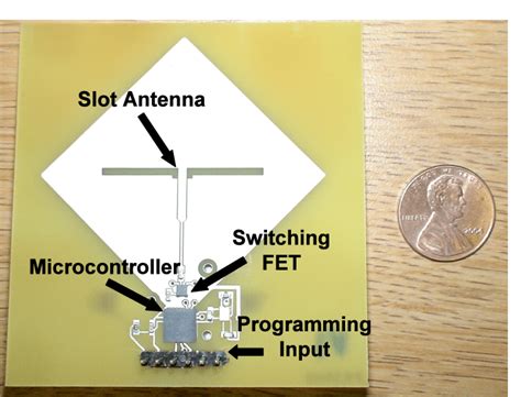 Image Of Ghz Rf Tag The Rf Tag Is Printed On A Layer Fr Pcb Download Scientific