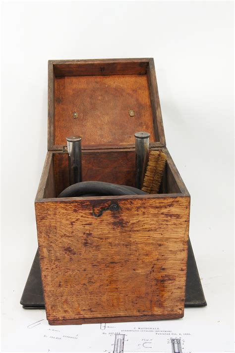 Antique Hydrostatic Leveling Instrument Water Level Rare Patented 1882 James Macdonald On Sale