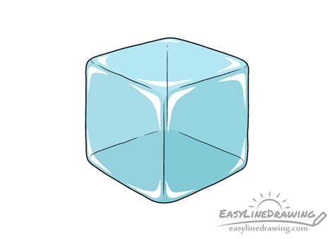 How To Draw An Ice Cube Step By Step EasyLineDrawing