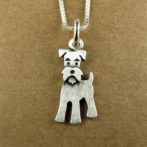 Tiny Schnauzer Pendant Necklace Etsy