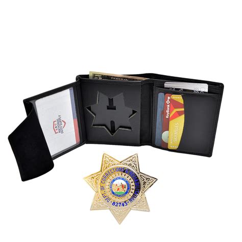 Dk 439 California Corrections Hidden Badge And Id Wallet Cdcr Flat