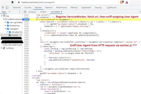 Data Leakage Issue Where An Attacker Can Get True User Agent String