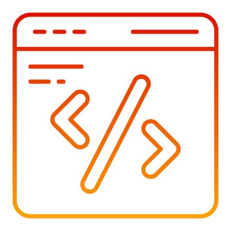 Coding Generic Gradient Outline Icon