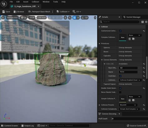 Unreal 5 Including Collision Quantity After Mesh Is Positioned Within