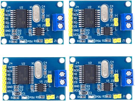 4 Pcs Mcp2515 Can Bus Module Tja1050 Receiver Spi Module Dc