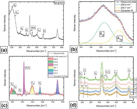 Room Temperature Raman Spectra Of As Grown Structure Along With Marked