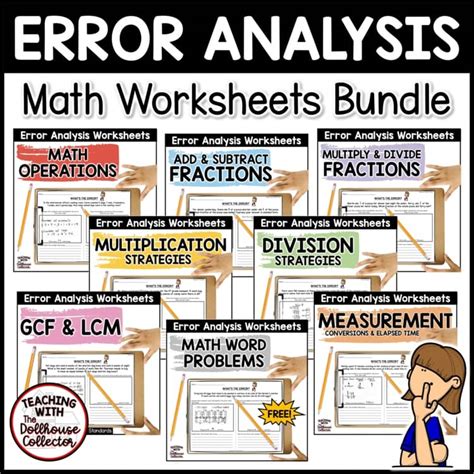 Math Error Analysis Worksheets With Word Problems Problem Solving