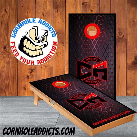 Black Honeycomb Cornhole Boards Cornhole Addicts