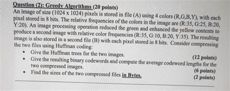 Solved Question 2 Greedy Algorithms 20 Points An Image