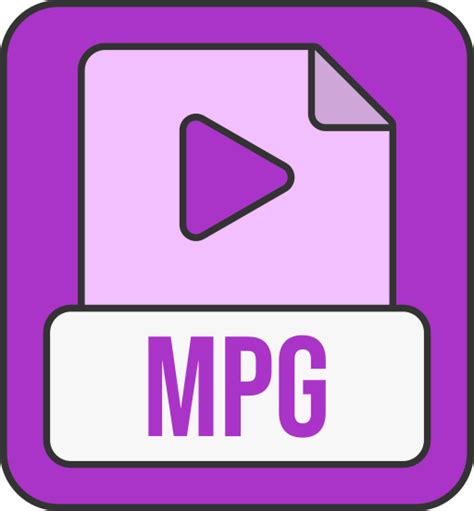 Mpg File Format Generic Color Lineal Color Icon