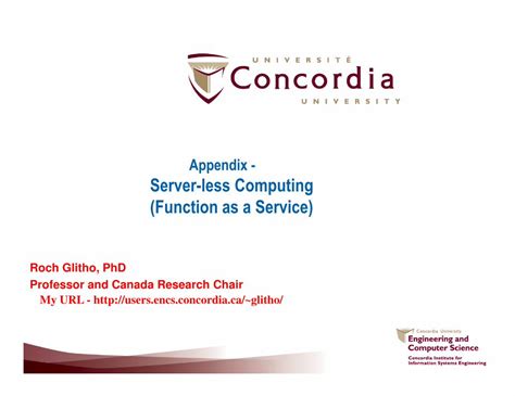Pdf Appendix Server Less Computing Function As A Servicencordiaca~glitho