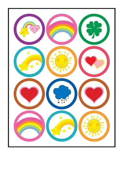 Free Printable Care Bear Belly Badges Free Printable Template
