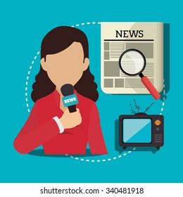 Mass Media News Graphic Design Icons Stock Vector Royalty Free