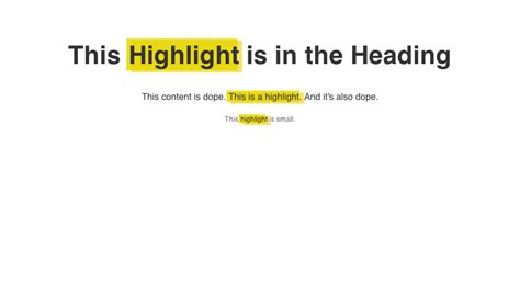 Css Highlight Effect On Text