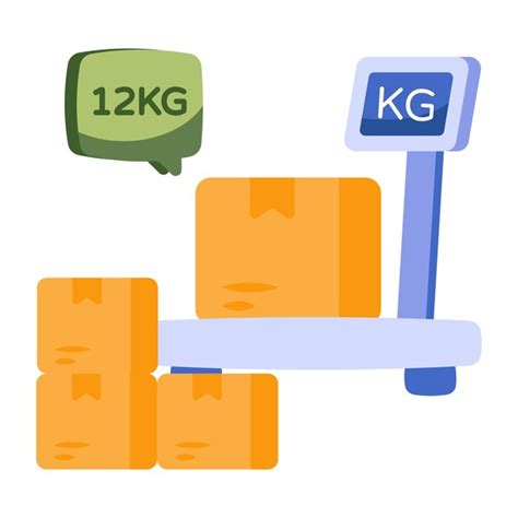 Premium Vector Conceptual Flat Design Icon Of Parcel Weighing