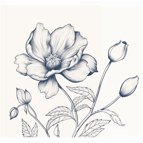 48 000 Flower Sketch Outline Watercolor Pictures