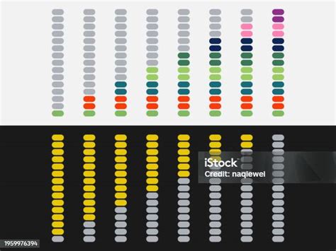 Vector Progress Bar Of Level Indicator With Color Coding Stock Illustration Download Image Now