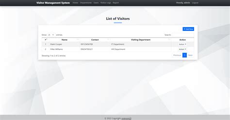 Company Visitors Management System In Python Using Django Free Source