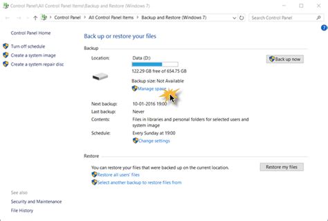 Backup Disk Full How To Delete Backup Files In Windows 10