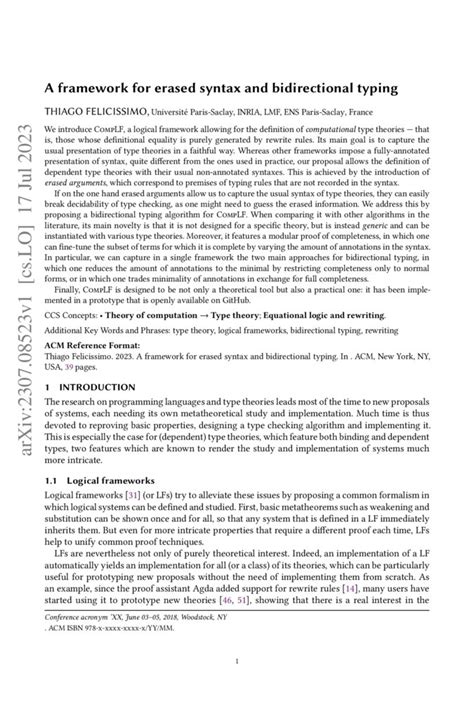 A Framework For Erased Syntax And Bidirectional Typing Deepai
