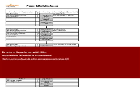 Excel Template 8D Problem Solving Process Excel Templates Excel