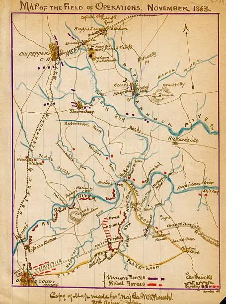 Map Of The Field Of Operations 1863 Map Old Photo Print 900 Picclick Au