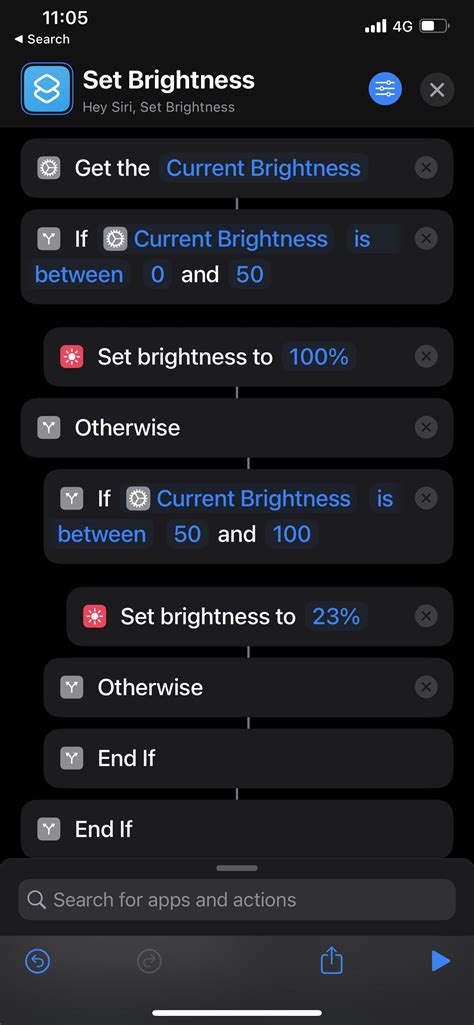 Trying To Make A Shortcut To Set Brightness I Dont Know Where Im Going Wrong R Shortcuts