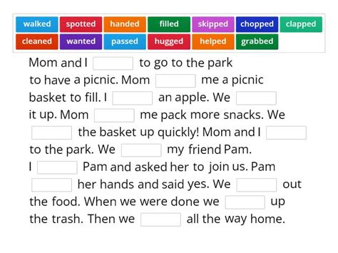 New Ed Ending Cloze Passage Picnic Completar La Frase