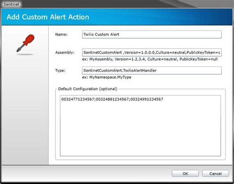 sentinet extensibility custom sms alert handler with twilio codit