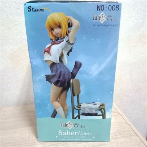 命運停駐之夜fategrand Order 17 Saberaltria賽巴公仔 水手服 制服 椅子 動漫公仔模型 蝦皮購物
